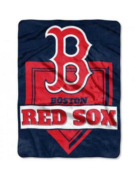 The Northwest MLB Boston Red Sox Throw Blanket Home Plate Raschel Bed ...