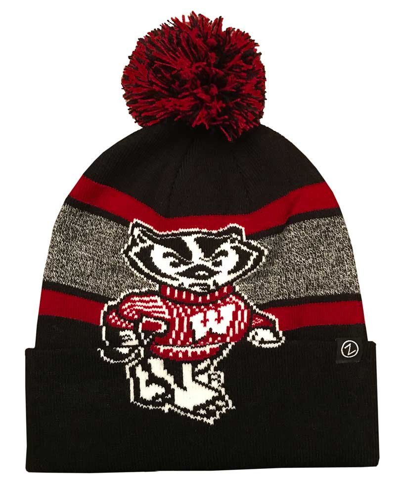 Zephyr Hats NCAA University of Wisconsin Badgers Bucky Mammoth Knit ...