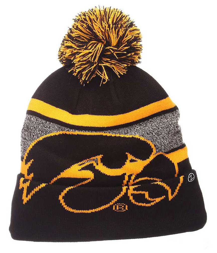Zephyr Hats NCAA University of Iowa Hawkeye Mammoth Knit Beanie Hat Cap ...