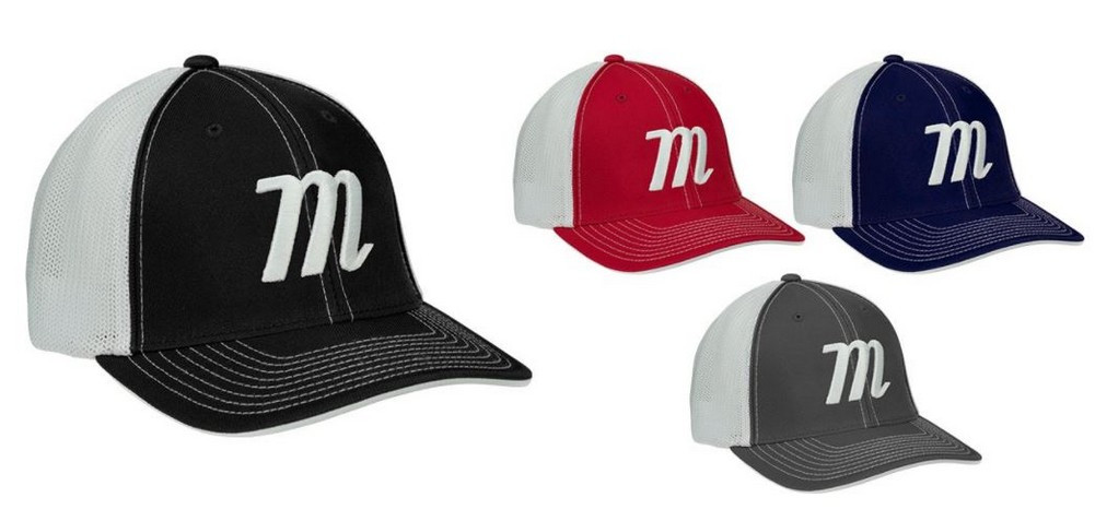 Marucci "M" Trucker Snapback Baseball Hat Cap Mesh Back Color Choices ...