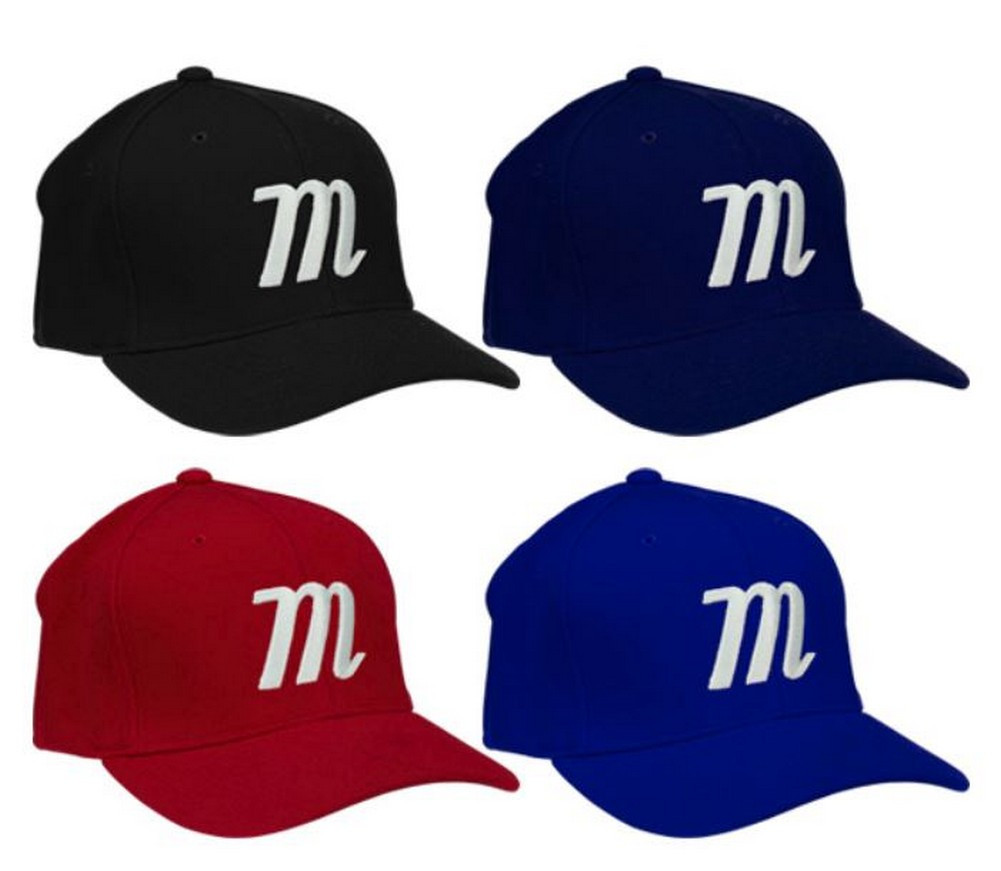 Marucci "M" Stretch Baseball Hat Cap Solid Q3 Technology Color Choices ...