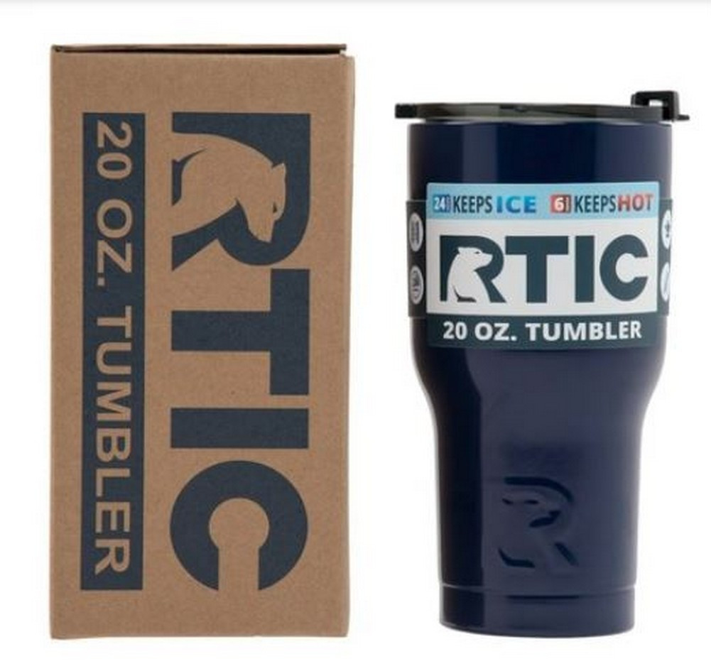 RTIC 20 oz Thermal Tumbler Stainless Steel Coffee Mug Travel Cup Cold ...