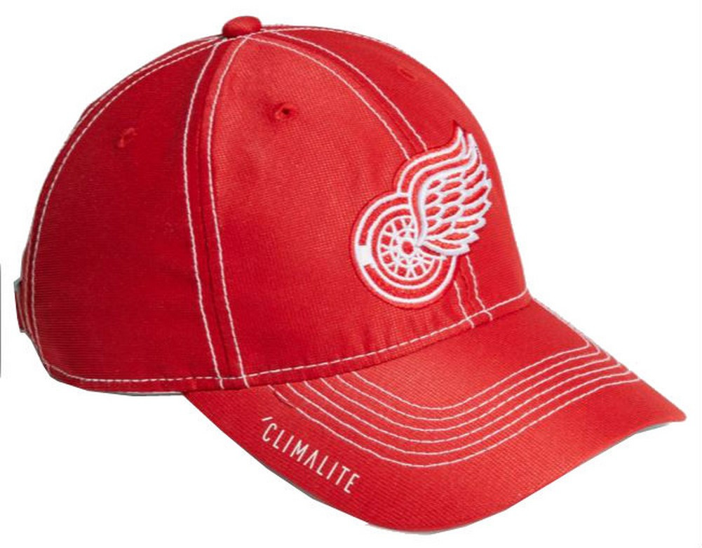 Adidas NHL Hockey Detroit Red Wings Cap Hat Slouch Dobby ADJ Climalite ...