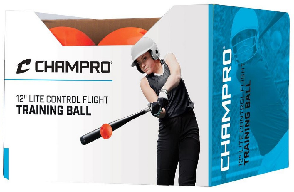Champro Lite Control Flight Ball 12" Baseball/Softball 12 Balls Orange ...