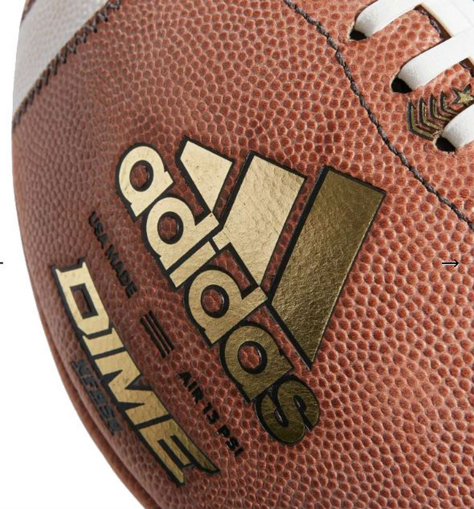 Adidas Dime Leather Football NFHS Stamp Air 13 PSI Official Size Brown ...