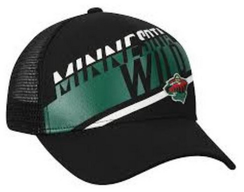 Adidas NHL Hockey Minnesota Wild Trucker Cap Hat Mesh Back Minneapolis ...