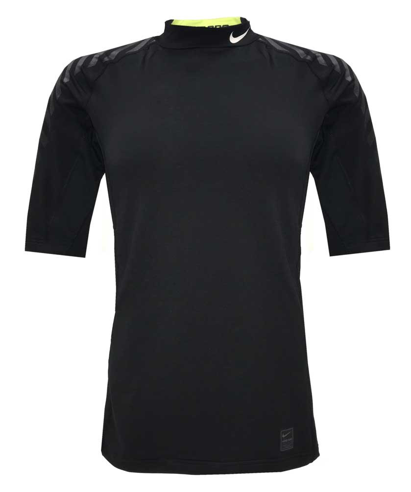 Nike Men's Pro Hyperwarm Comp Crew Compression Shirt 1/2 Sleeve Top ...