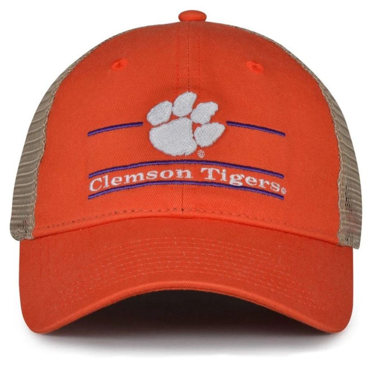 The Game Clemson University Tigers Paw Logo Split Bar Adjustable Cap ...