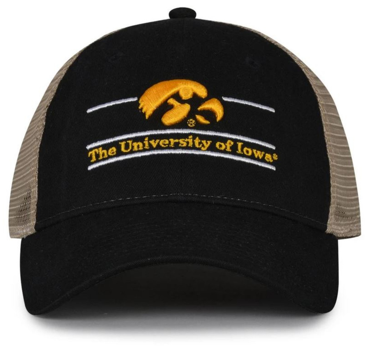The Game University of Iowa Hawkeyes Hawk Logo Split Bar Adjustable Cap ...
