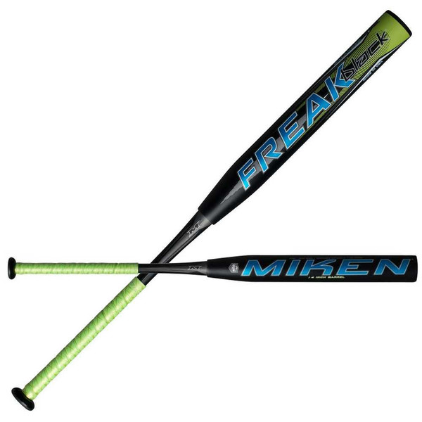 Miken Freak Balanced ASA BLCKBA Composite Slowpitch Softball Bat, Black ...