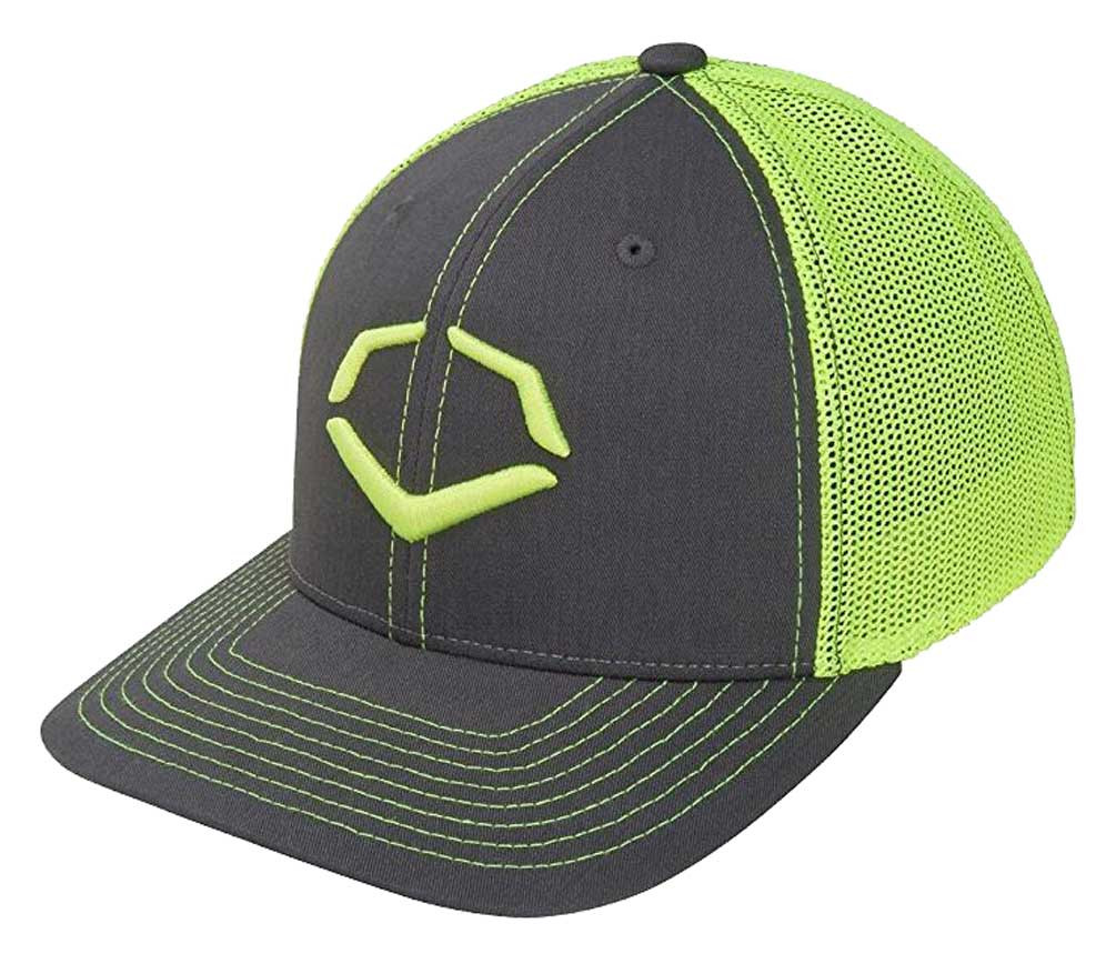 Evoshield Trucker Flex Fit Hat Neon Fly Collection Neon Yellow/Charcoal ...
