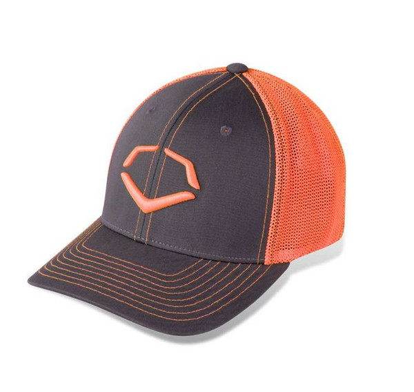 Evoshield Trucker Flex Fit I Hat Neon Orange/Grey 243008.650 - Sports ...