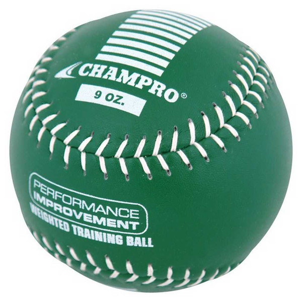 CHAMPRO SPORTS Training Softball, Weighted 9oz Green Leather Ball ...