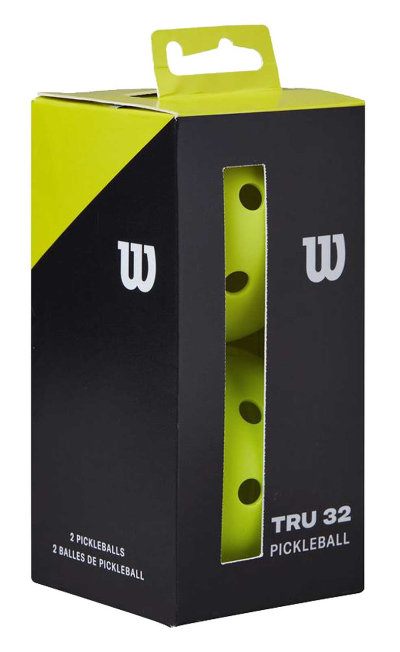 Wilson TRU 32 Hole Injection- Molded Pickleball Balls - 2 Pack - Neon ...