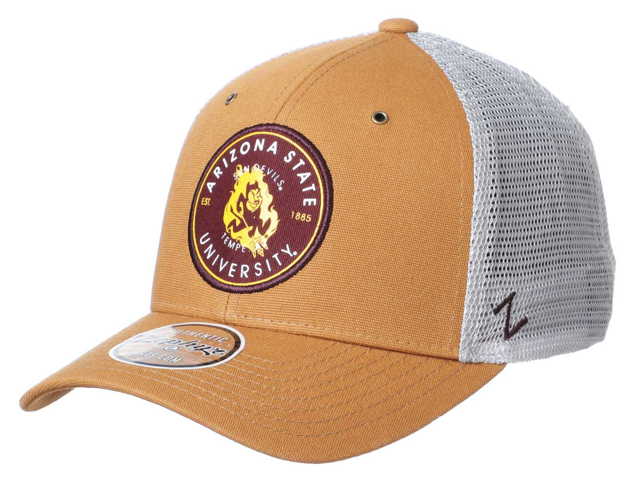 Zephyr Arizona State Trailhead Sparky Patch Adjustable Trucker Cap ...