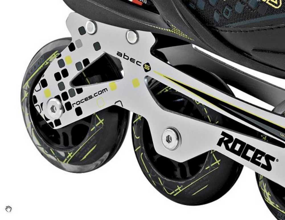 Roces Men's Pixel Inline Fitness Skates Italian Design Black/Acid ...