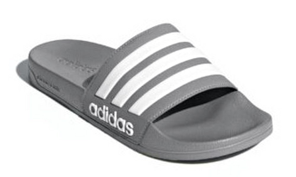 Adidas Mens Adilette Shower Locker Slide Shoe Water Sandal Gray/White ...