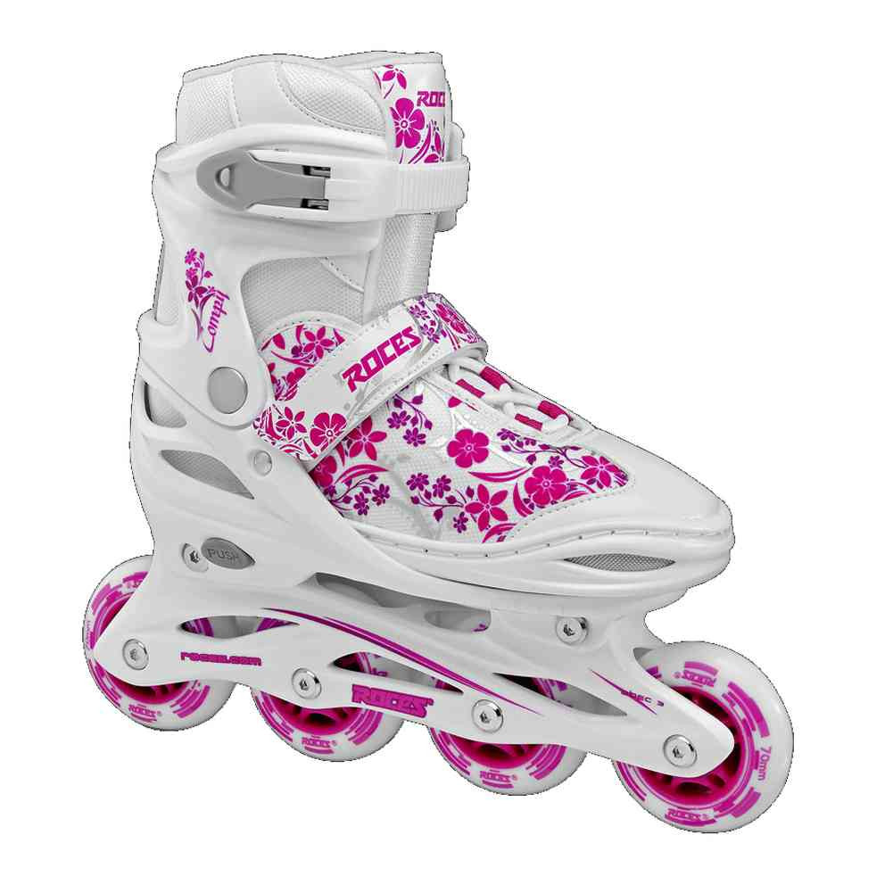 Roces Kid's Girls Compy Fitness Inline Skates Blades White/Pink 400809 ...