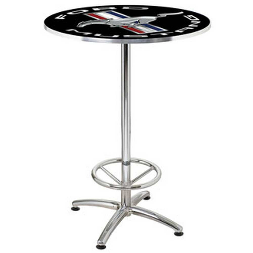 Genuine Ford Mustang Cafe Table Black, 27" x 41" FRD-42303 - Sports Diamond