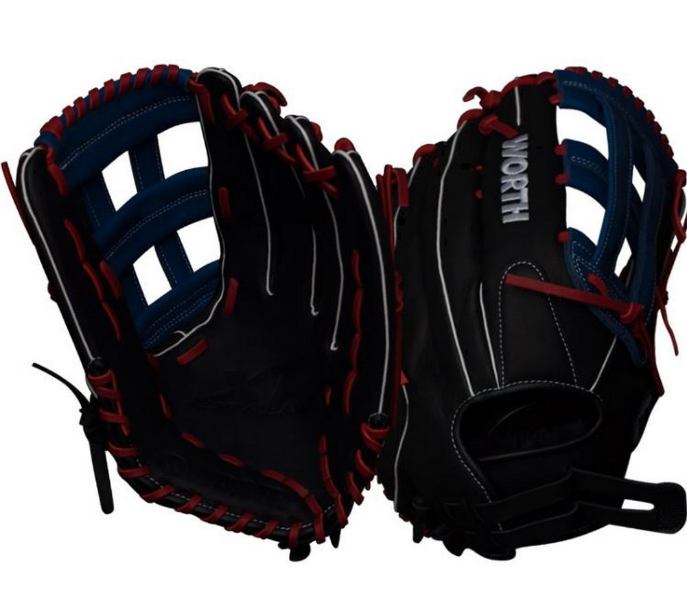 Worth Adult Men's XT Extreme 14" Slowpitch Softball Glove RHT Black ...