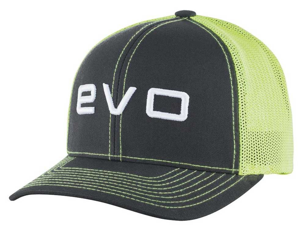 Evoshield Flash Flex Fit EVO Baseball Hat Cap Charcoal/Neon Yellow ...