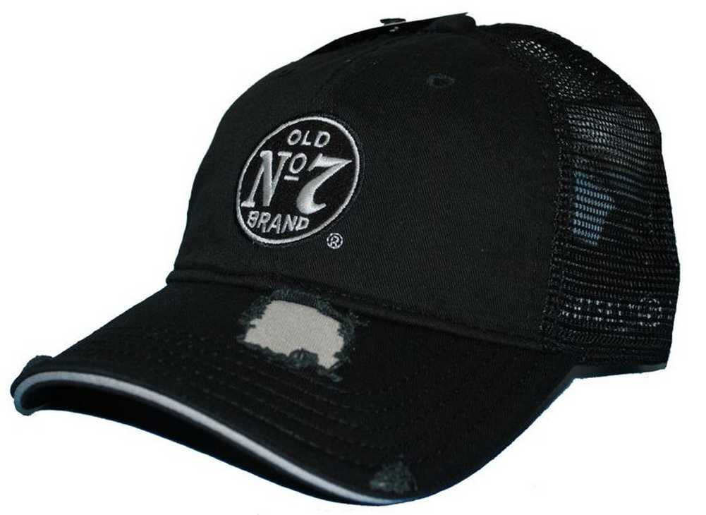 Jack Daniels Men's Distressed Trucker Mesh Baseball Cap - Black JD77-38 ...