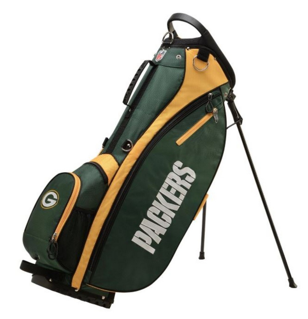 Wilson NFL Carry Golf Bag w/ Stand Green Bay Packers, Green/Gold ...