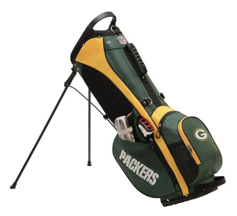 Wilson NFL Carry Golf Bag w/ Stand Green Bay Packers, Green/Gold ...