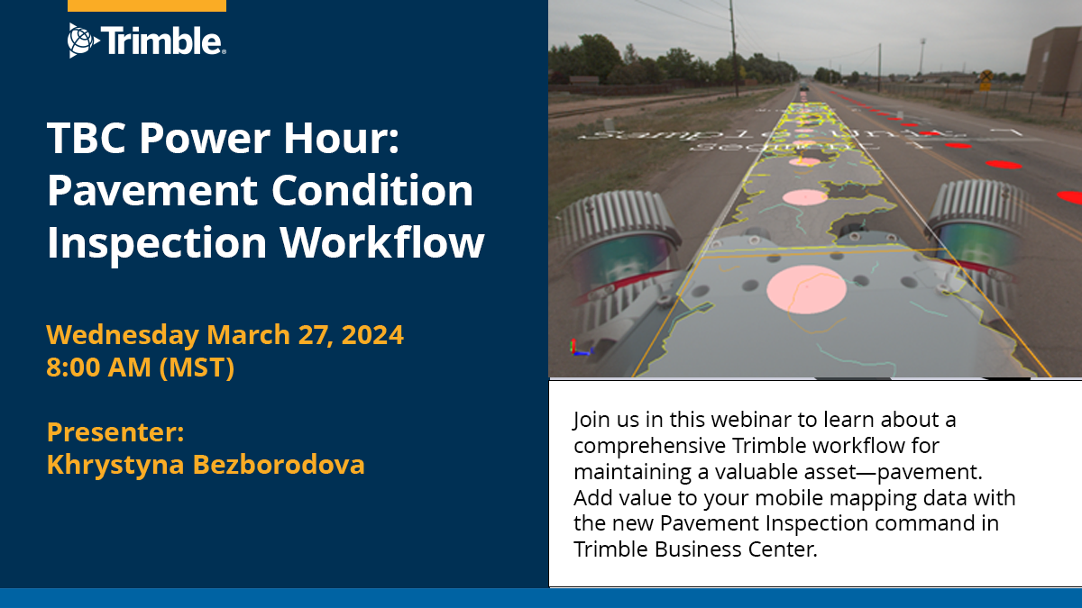 "TBC Power Hour: Pavement Condition Inspection Workflow!" - Precision Laser & Instrument