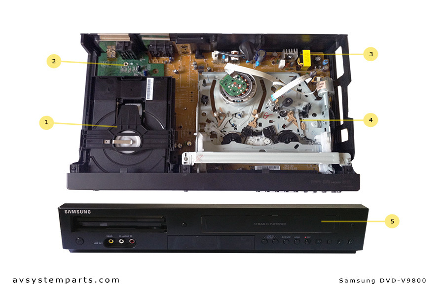 SAMSUNG DVD-V9800 Combo Player Parts:AK63-00489A ,AK41-00636D,VCR ...