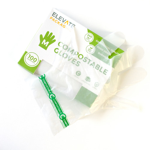 Compostable Gloves - Medium - Elevate Packaging