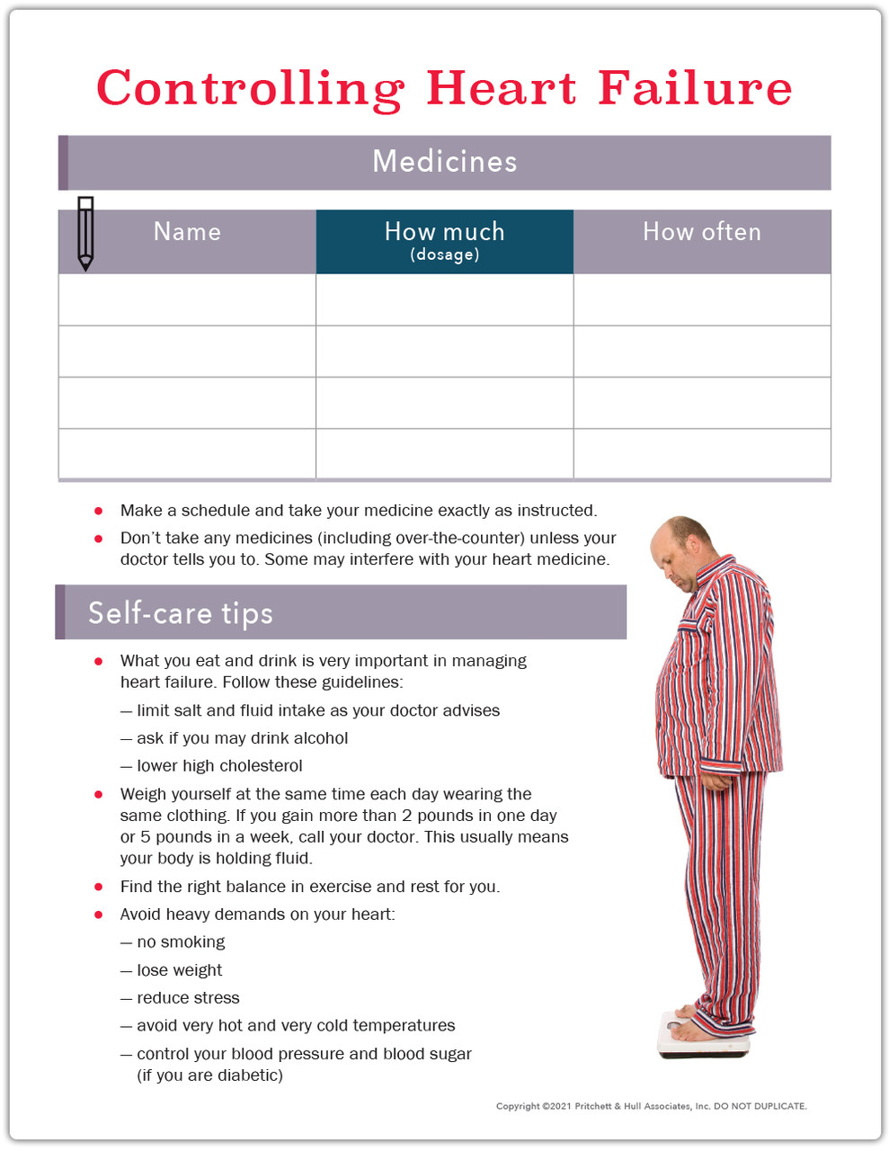 Heart Failure Tearpad (50 sheets per pad) - Pritchett and Hull