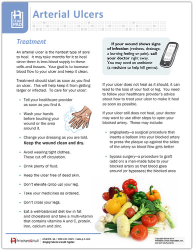 PVD Arterial Ulcers Tearpad (50 sheets per pad) - Pritchett and Hull