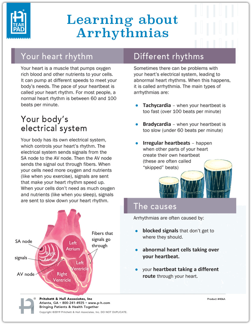 Arrhythmia Tearpad 50 Sheets Per Pad Pritchett And Hull