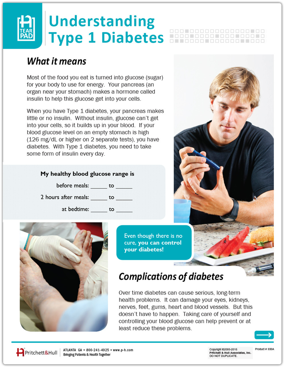 Understanding Type 1 Diabetes Tearpad Pritchett And Hull