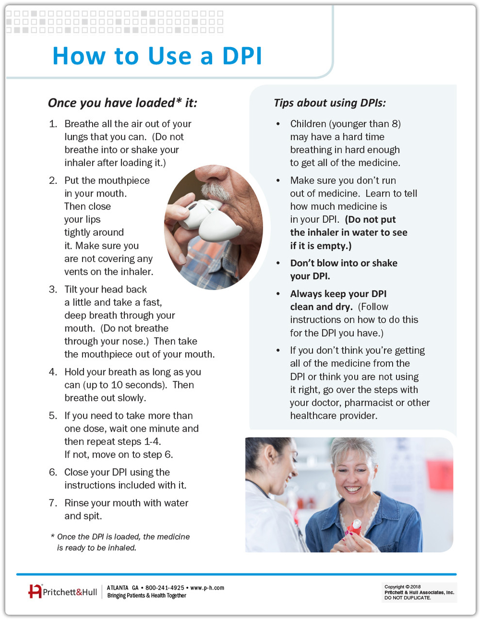Dry Powder Inhaler Tearpad 50 Sheets Per Pad Pritchett And Hull