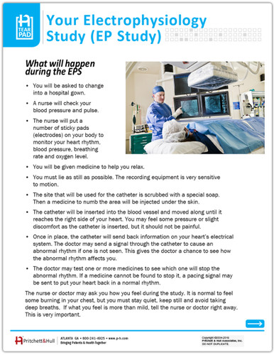 Learning About Your EP Study (50, 4-sided handouts per pad) - Pritchett ...