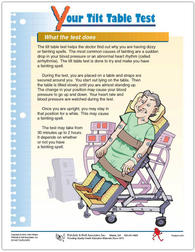 Learning About Your Tilt Table Test - Pritchett and Hull
