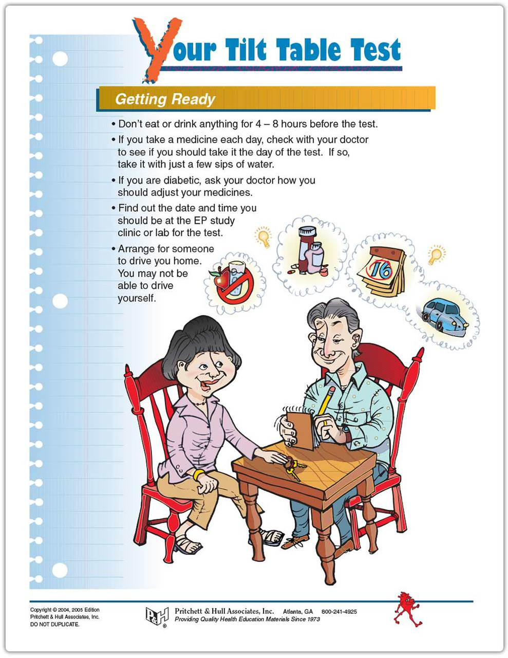 Learning About Your Tilt Table Test - Pritchett and Hull