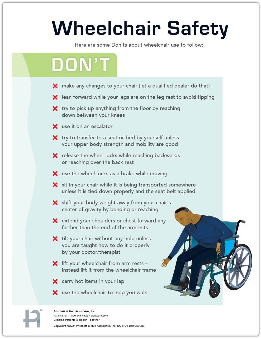 Wheelchair Safety Tear Sheet - Pritchett and Hull
