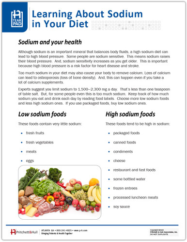 Learning About Sodium Tear Sheet - Pritchett and Hull