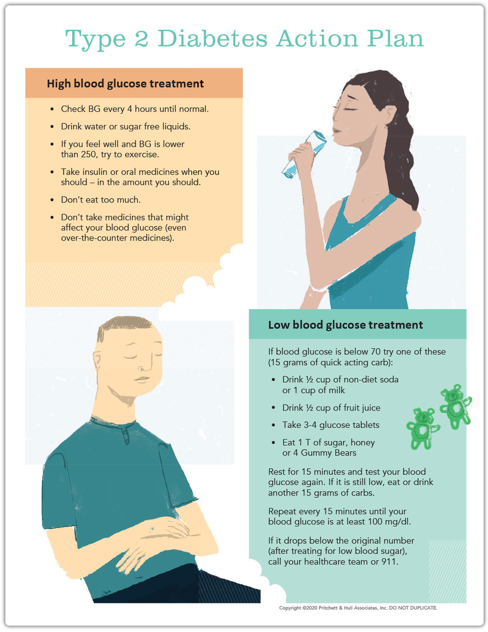 Type 2 Diabetes Action Plan Tearpad 50 Sheets Per Pad Pritchett And