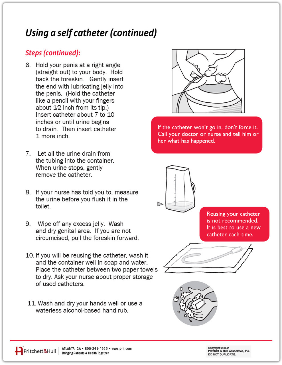 Men's Self Catheter Care Tearpad (50, 4-sided handouts per pad ...