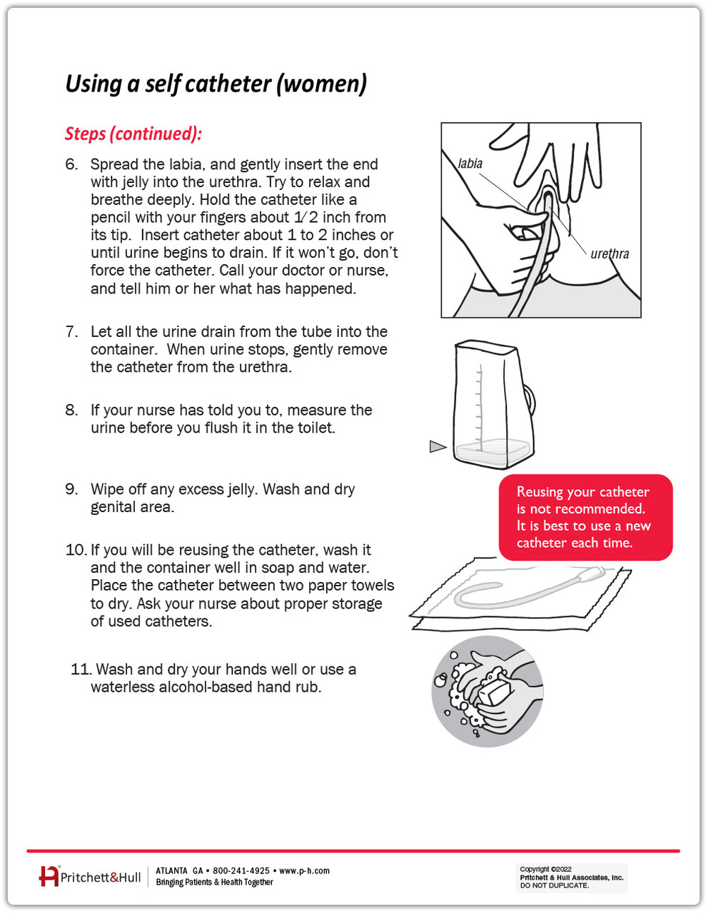 Women's Self Catheter Care Tearpad (50, 4-sided handouts per pad ...