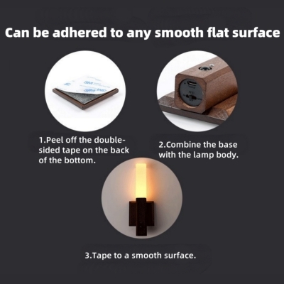 JASON Sensor Wooden Wall Light for Living Room, Bedroom & Dining Room ...