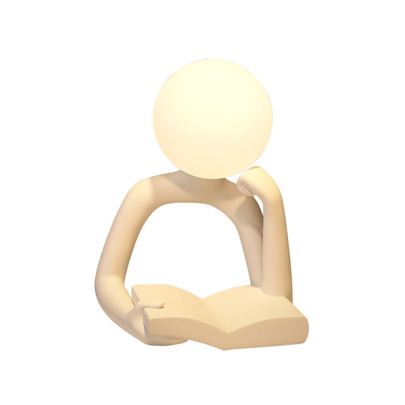 IMRAH Resin Table Lamp for Living Room, Bedroom & Study - Modern Style