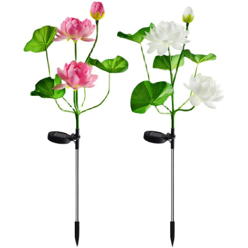 ANNA Stainless-steel Lotus Flower Solar Light for Park, Villa & Garden ...