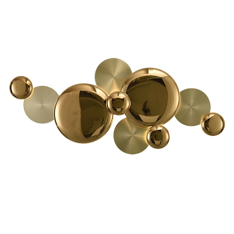 CRIVELLI Metal Gold Coin Wall Light for Living Room, Bedroom & Corridor ...