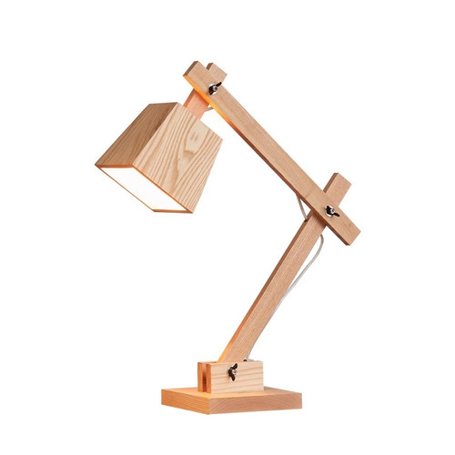 PINOCCHIO Adjustable Wooden Table Lamp for Bedroom, Study & Living Room ...