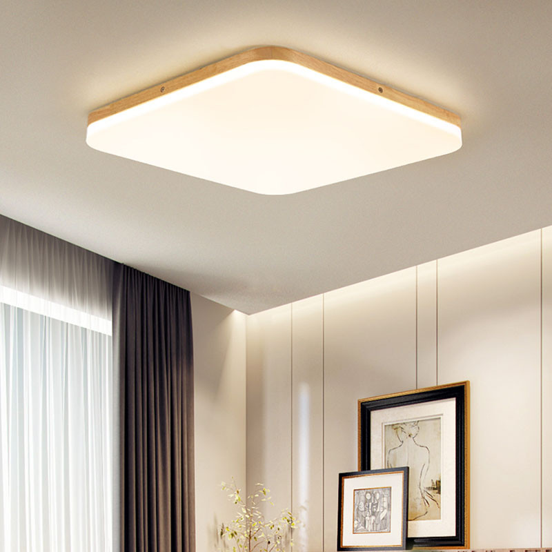 NUMIS Dimmable Wooden Ceiling Light for Study, Living Room & Bedroom ...